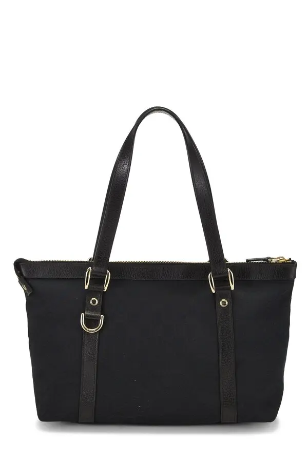 Gucci Gg Canvas Abbey Zip Tote - Black