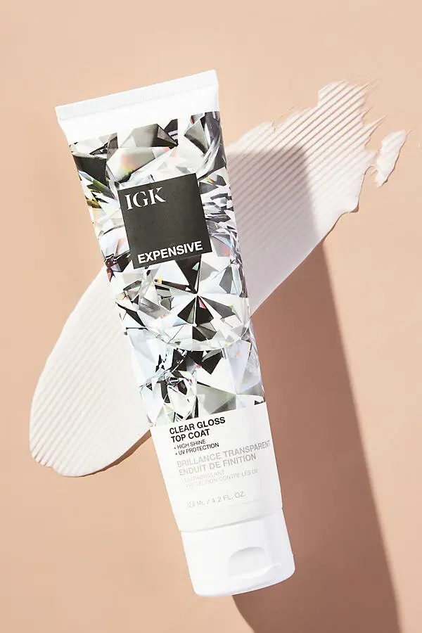 IGK Expensive Glaze Clear Gloss Top Coat - White