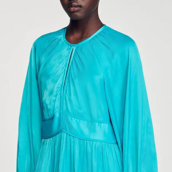 Sandro Satin-effect Maxi Dress