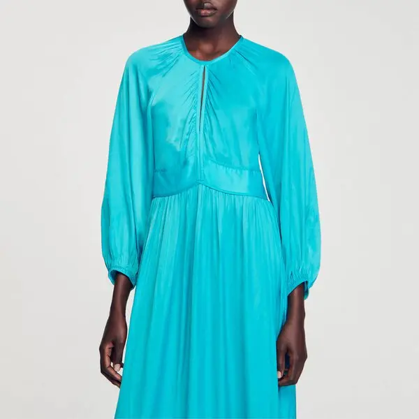 Sandro Satin-effect Maxi Dress