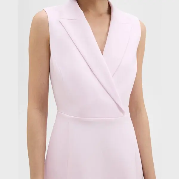 Theory Sleeveless Mini Dress With Peak Lapel