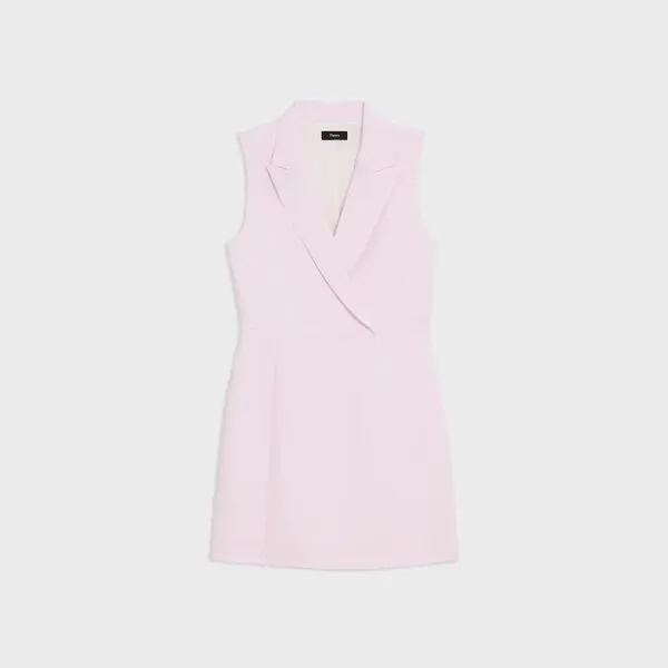 Theory Sleeveless Mini Dress With Peak Lapel