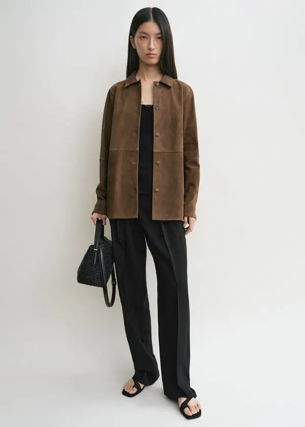 TOTEME Soft Suede Shirt - Brown