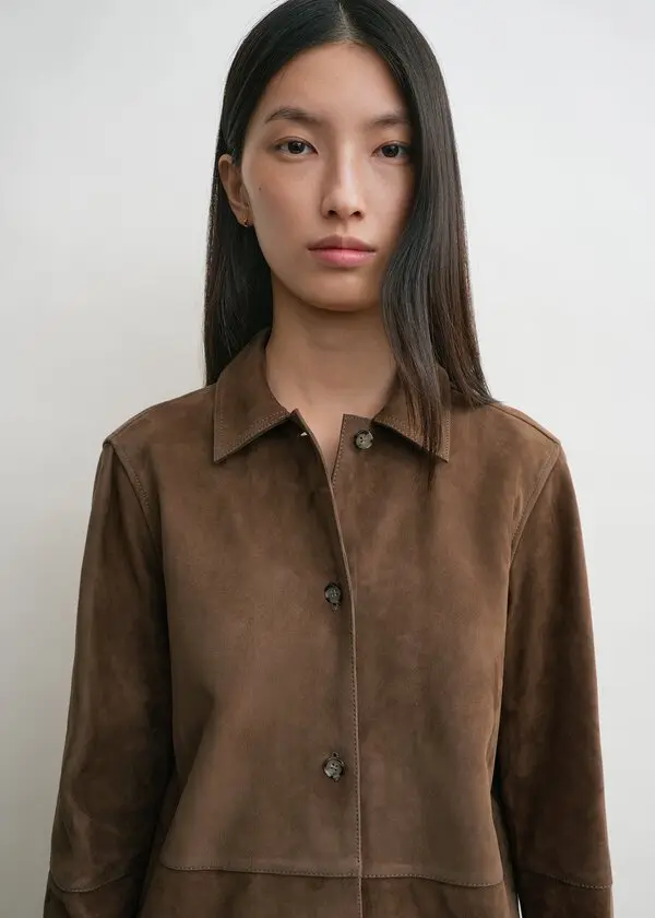 TOTEME Soft Suede Shirt - Brown