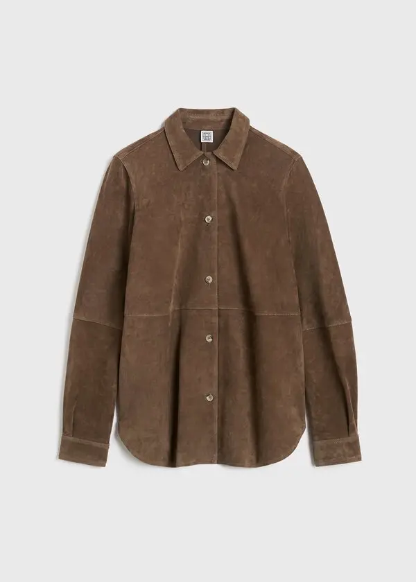 TOTEME Soft Suede Shirt - Brown