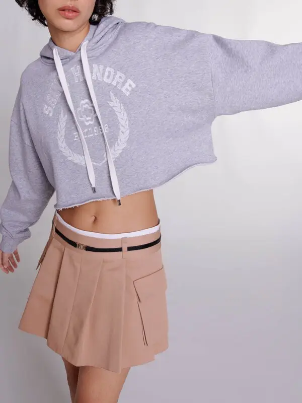 Maje Saint Honoré Cropped Hoodie