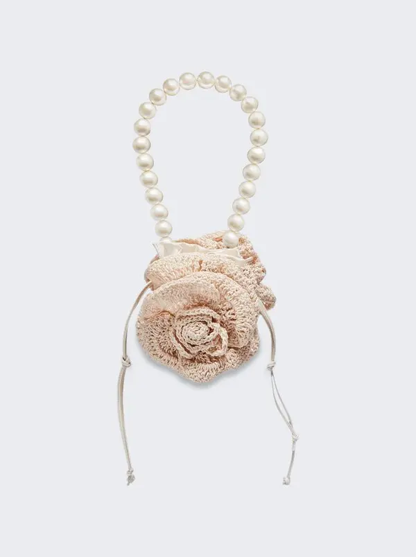 Magda Butrym Pearl Crochet Bucket Bag - White