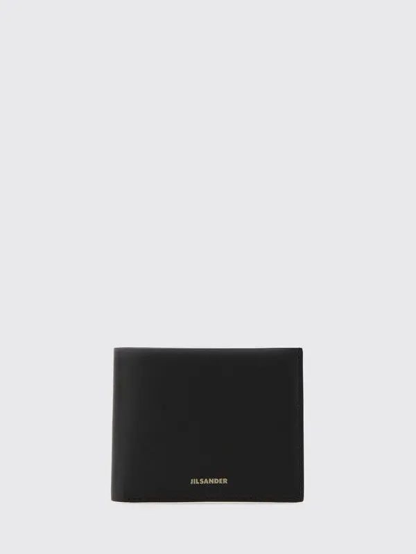 JIL SANDER Bifold Wallet In Calf Leather With A Foiled Logo - Black