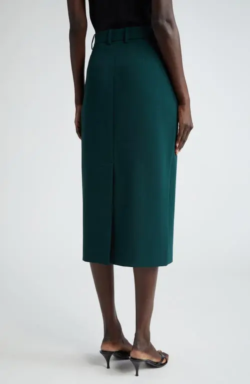St. John Stretch Cady Midi Skirt