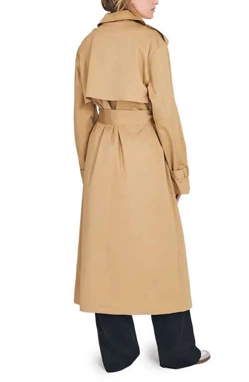 FAVORITE DAUGHTER The Charles Tie Waist Double Breasted Trench Coat