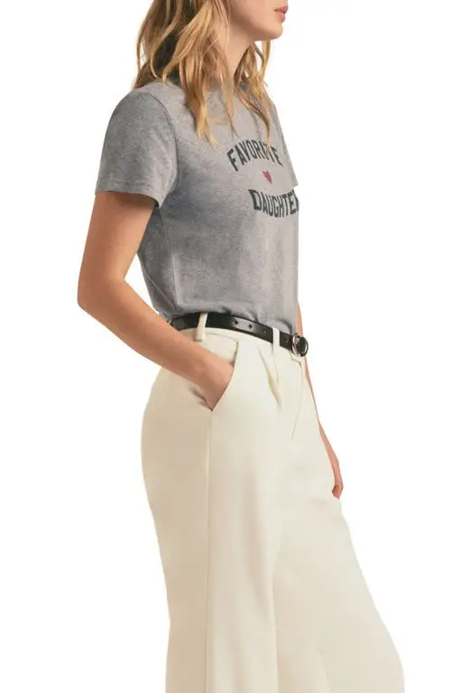 FAVORITE DAUGHTER Graphic T-shirt - Heather Grey
