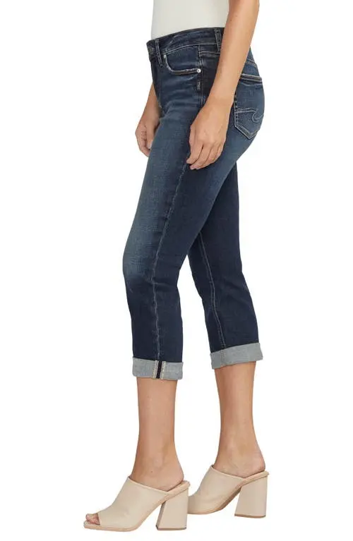 SILVER JEANS CO. Suki Luxe Stretch Curvy Capri Jeans