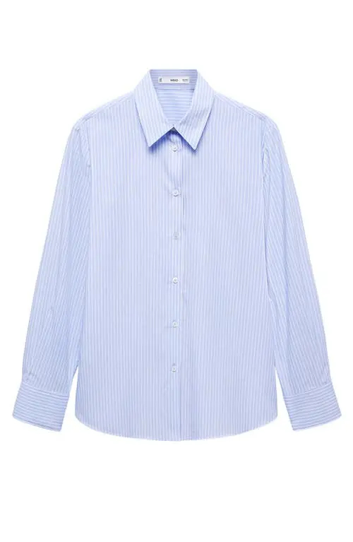Mango Oversized Striped Shirt