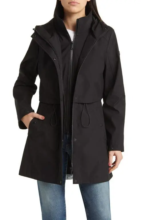 Sam Edelman Hooded Coat - Black