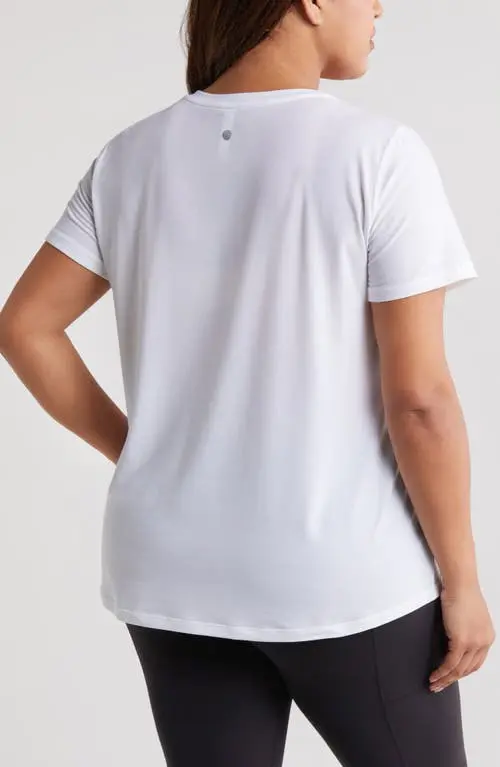 Zella Breathe Active V-neck Tee - White
