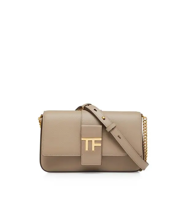 TOM FORD Grain Leather Tf Chain Shoulder Bag