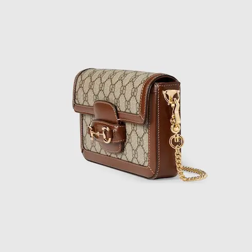 Gucci Horsebit 1955 Mini Bag Gg Canvas - Beige And Ebony Supreme