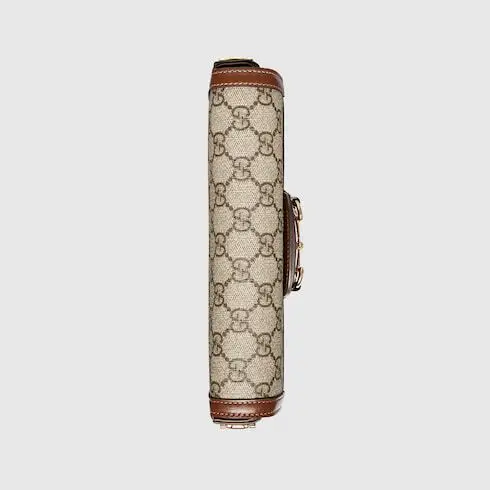 Gucci Horsebit 1955 Mini Bag Gg Canvas - Beige And Ebony Supreme