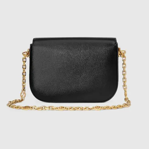 Gucci Horsebit 1955 Mini Bag Gg Canvas - Black Leather