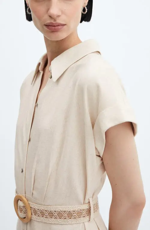 Mango Belted Shirt Dress