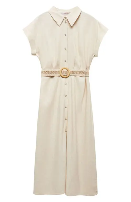 Mango Belted Shirt Dress