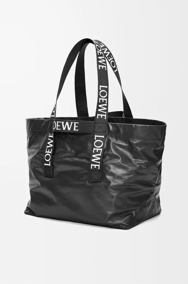 Loewe Fold Shopper Tote - Black