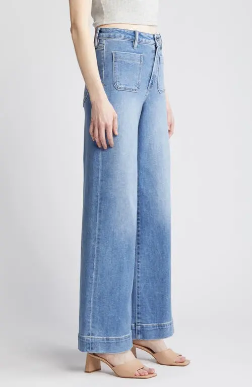 HIDDEN JEANS Patch Pocket Wide-leg Jeans