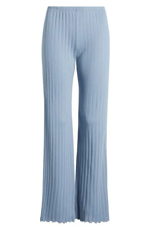 Eberjey Pointelle Rib Pajama Pants - Faded Denim