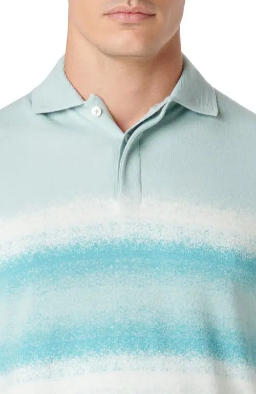 Bugatchi Cotton & Silk Polo - Seafoam