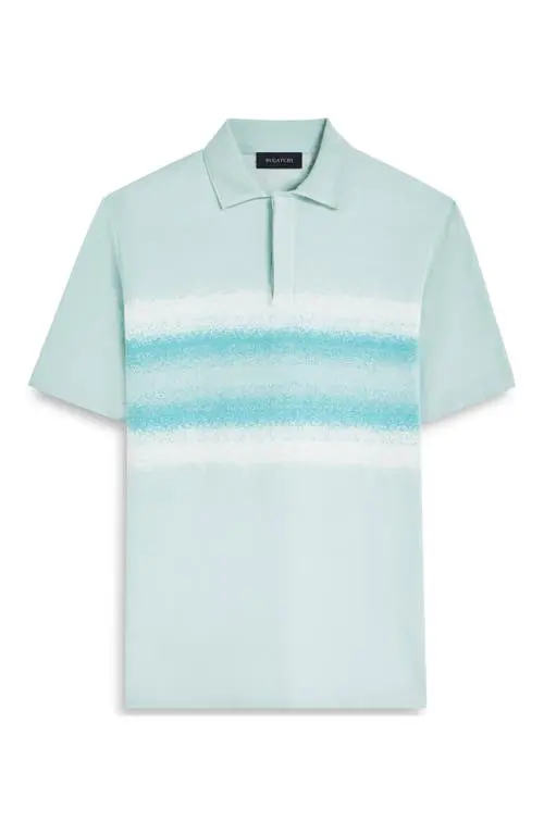 Bugatchi Cotton & Silk Polo - Seafoam