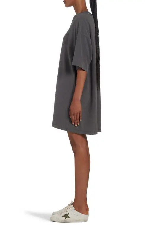 Golden Goose Distressed Logo Graphic T-Shirt Dress - Anthracite |  Editorialist