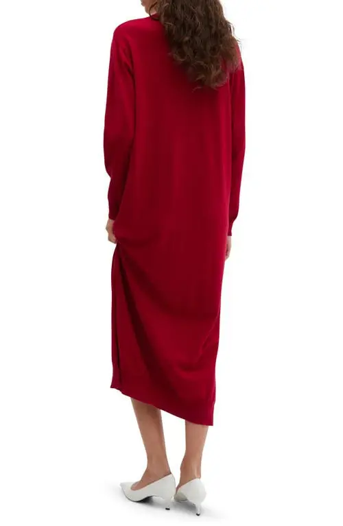 maxi black knit dress Elan Maxi L/S Scoop Neck Cable Knit Black Sweater Dress main image 0