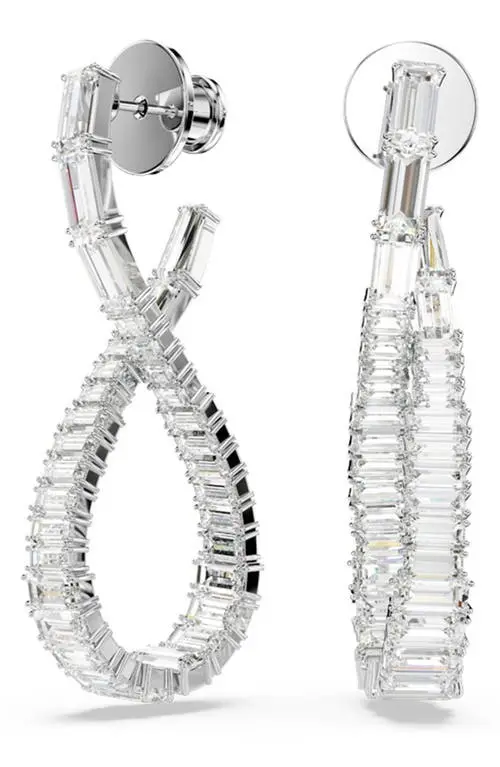 SWAROVSKI Hyperbola Drop Earrings - Silver