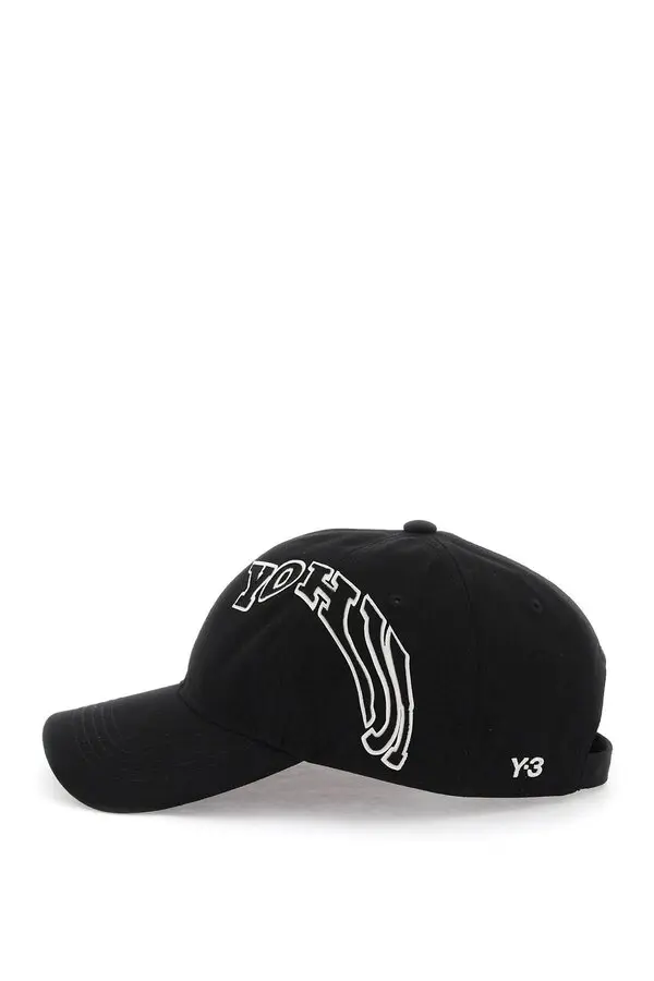 Y 3 Baseball Cap With Morphed Logo Patch
