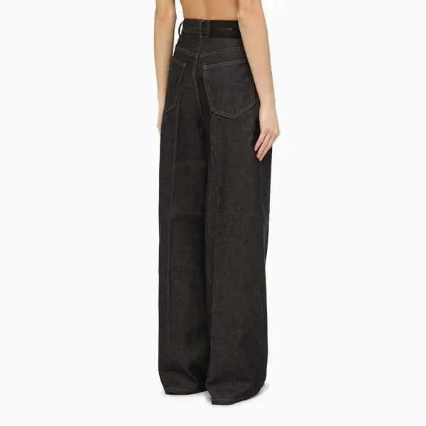 FERRAGAMO Wide Dark Denim Jeans