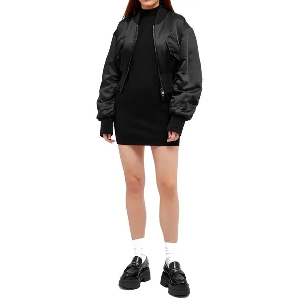 Dolce & Gabbana Cropped Bomber Jacket - Black