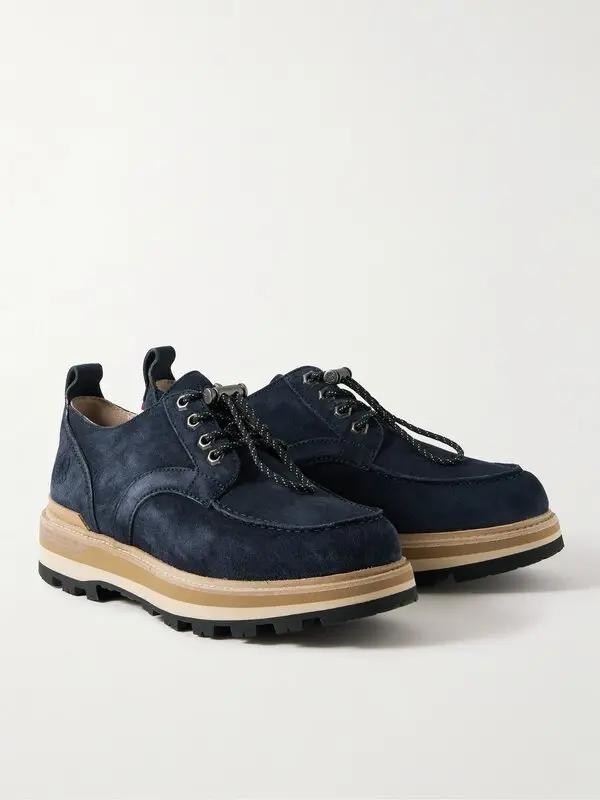 Moncler Peka City Suede Derby Shoes