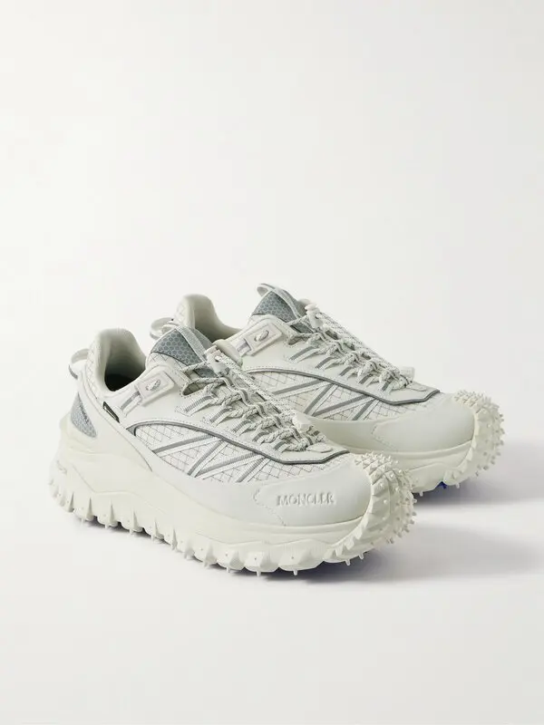Moncler Trailgrip Gtx Leather-trimmed Sneakers