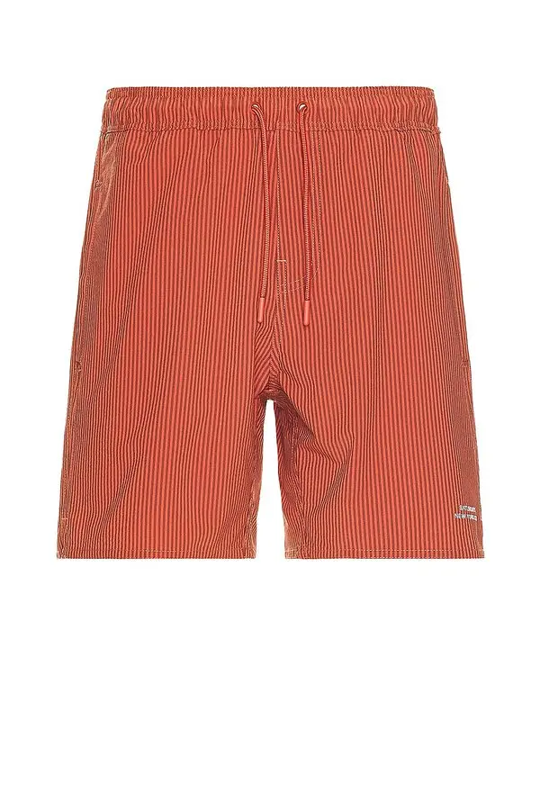 Saturdays Nyc Timothy Seersucker Swim Short In Red