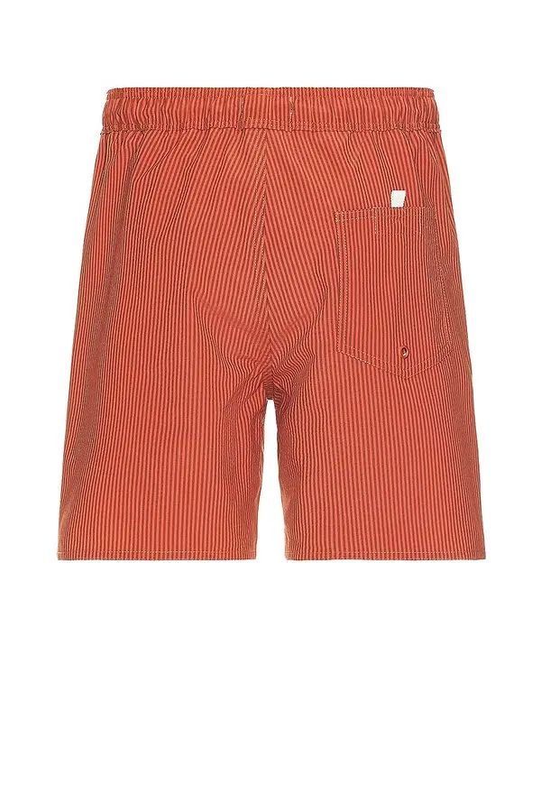 Saturdays Nyc Timothy Seersucker Swim Short In Red