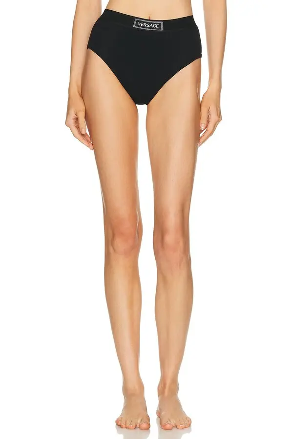Versace High Waisted Underwear - Black
