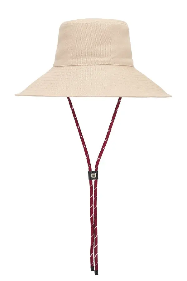 Miu Miu Wide Brim Sun Hat - Beige & Amaranto
