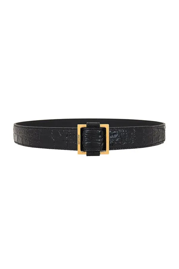 Saint Laurent Square Belt - Nero