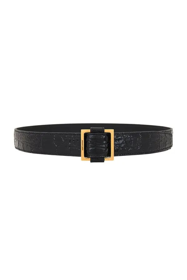 Saint Laurent Square Belt - Nero