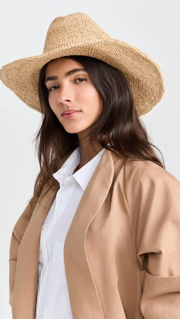 Lack Of Color Raffia Cowboy Hat - Natural