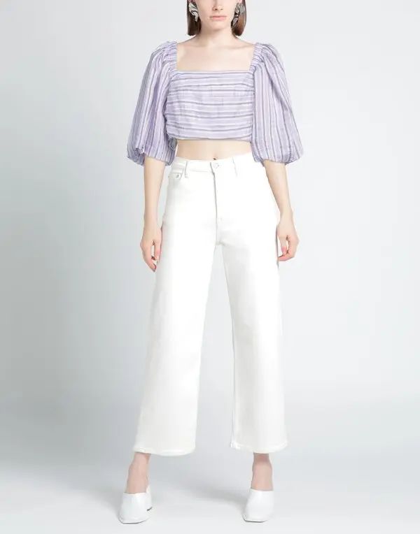 Sandro Striped Crop Top