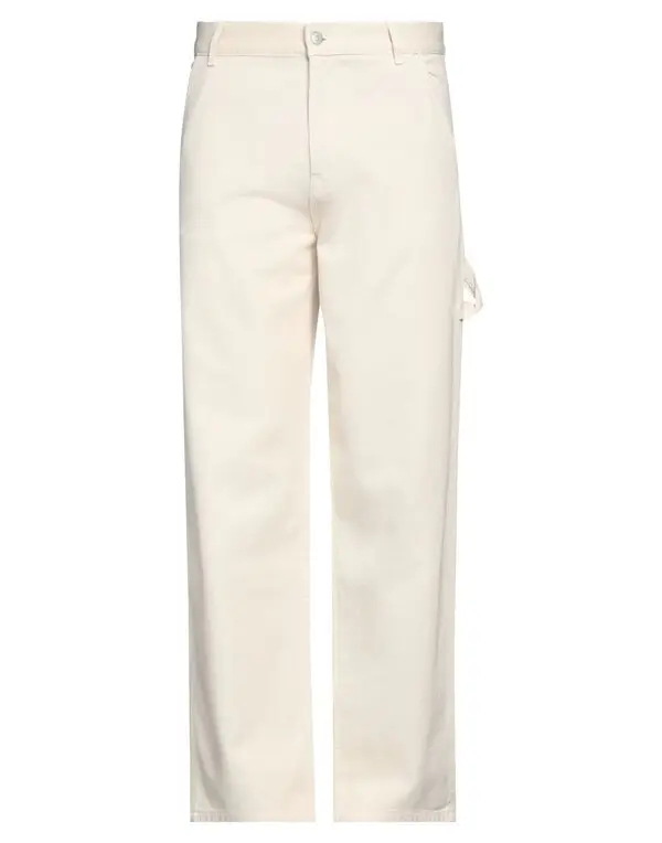 Sandro Straight Leg Gabardine Cargo Pants - White