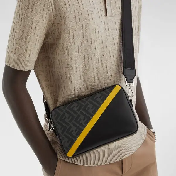 Fendi Diagonal Camera Bag - Grey | Editorialist