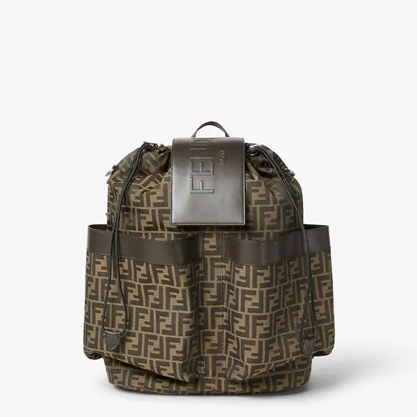 Fendi Jacquard Backpack With Ff Motif