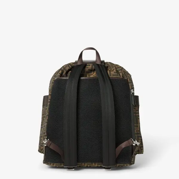 Fendi Jacquard Backpack With Ff Motif - Multicolour